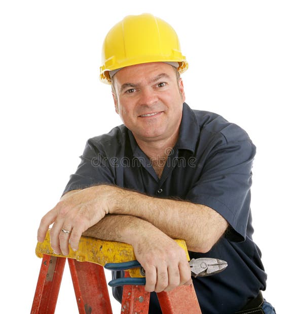 Construction Worker Relaxed Stock Photo - Image of occupation, people ...
