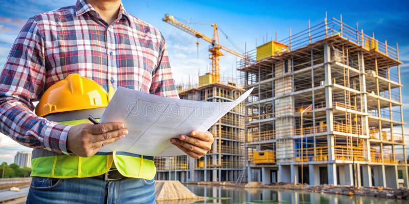 Construction Worker Reviewing Plans, Construction Worker, Construction ...