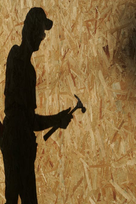 Construction Worker S Shadow Stock Photo - Image of build, wall: 268748