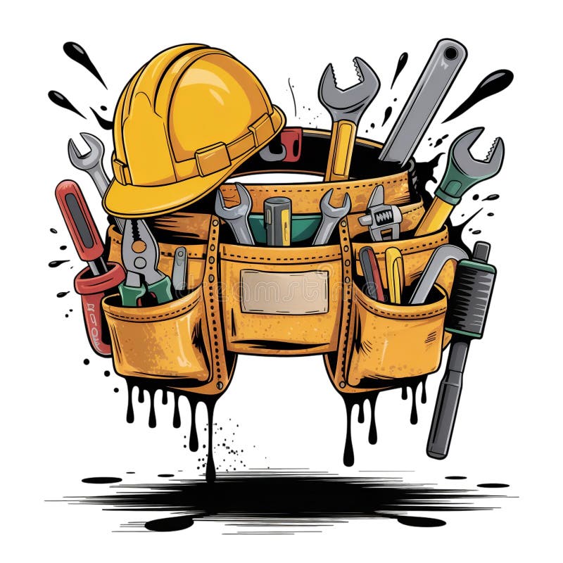 A Construction Worker S Tool Belt Filled with Various Tools and a ...