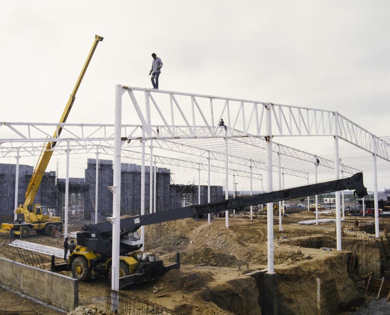 A Construction Worker without Safety Equipment Stock Image - Image of ...