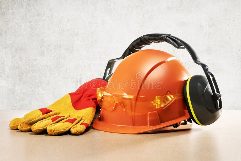 Construction Worker Safety Equipment Stock Photo - Image of builder ...
