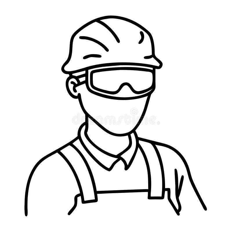 Construction Worker Safety Gear Vector Illustration for Safety Training ...