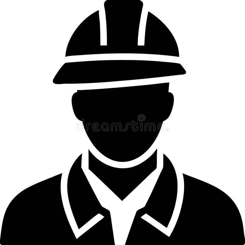 Construction Worker Safety Helmet Industrial Labor Vector Illustration ...
