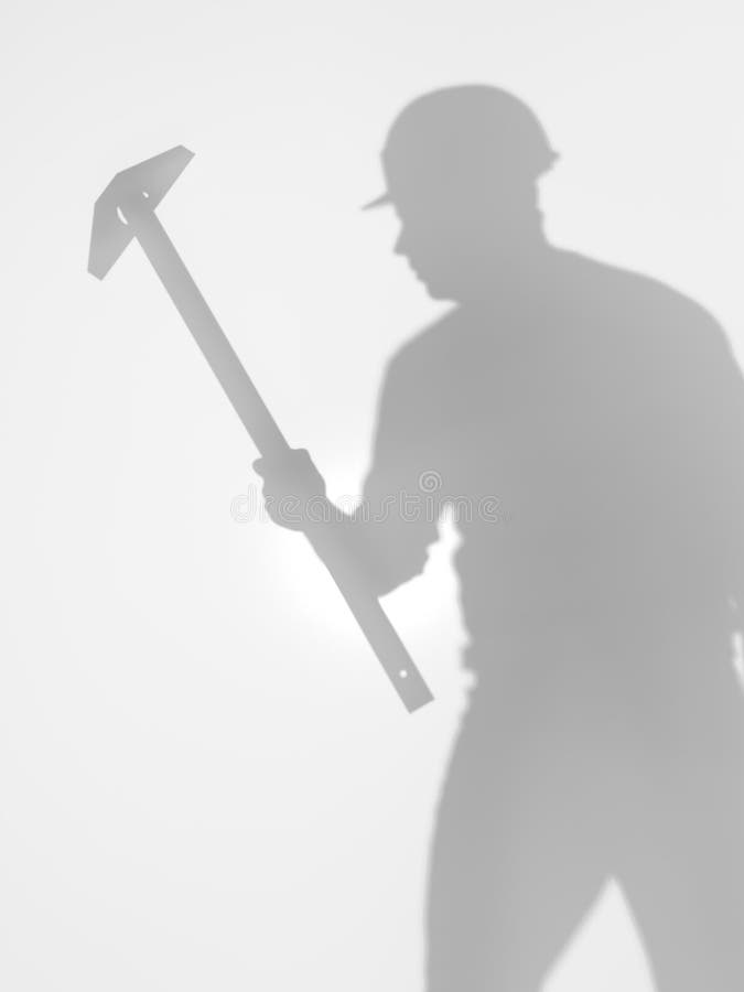 Construction Worker Silhouette Stock Image - Image of repairman, manual ...