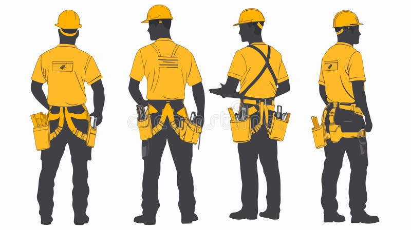 Construction Worker Silhouettes Vector Set for Projects and ...