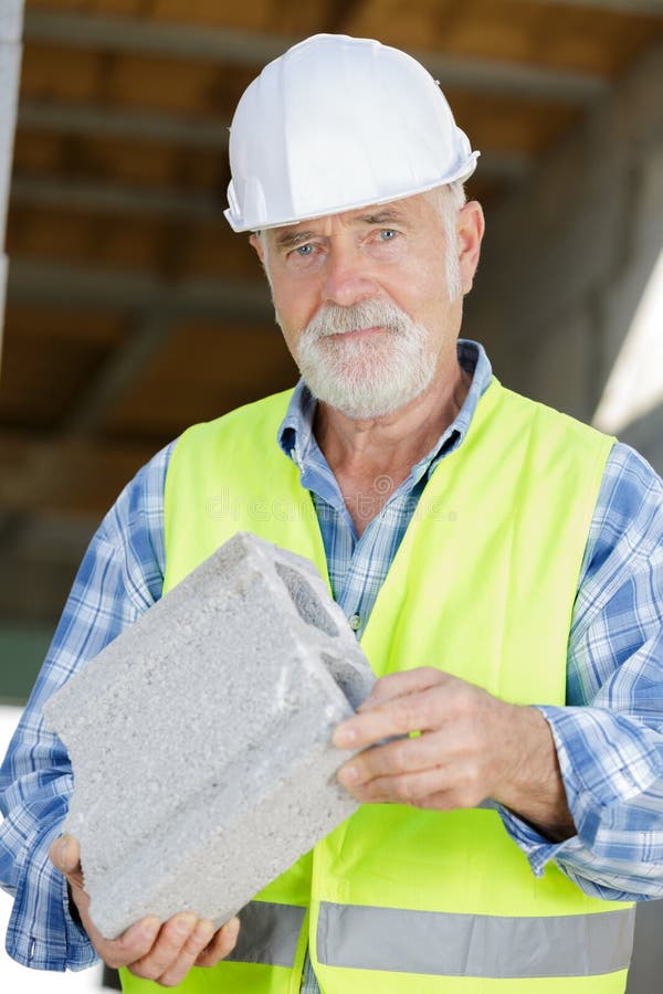 Construction Worker at Construction Site Stock Image - Image of hair ...