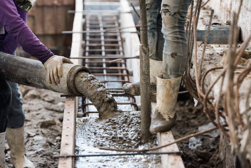Construction Worker at the Construction Site Stock Image - Image of ...