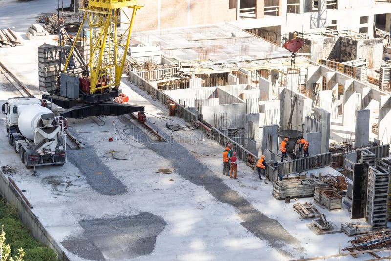 Construction Worker at Construction Site. High Quality Photo Stock ...