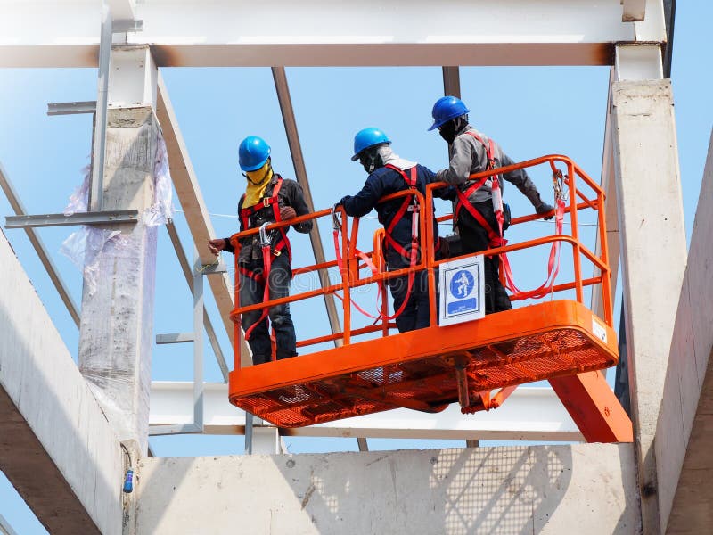 Man Working on the Working at Height on Construction Editorial Image ...