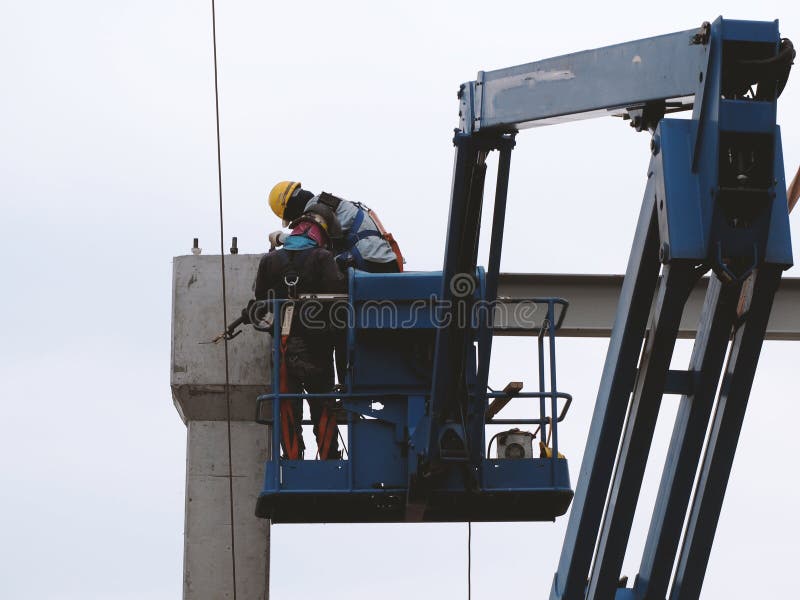 Man Working on the Working at Height on Construction Editorial Photo ...