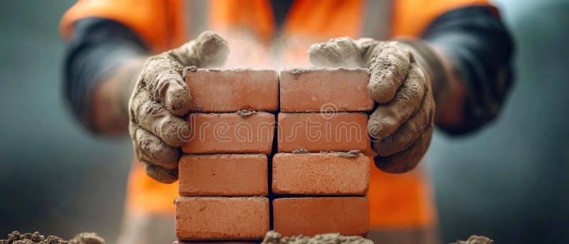 Worker Stacking Bricks Stock Illustrations – 61 Worker Stacking Bricks ...