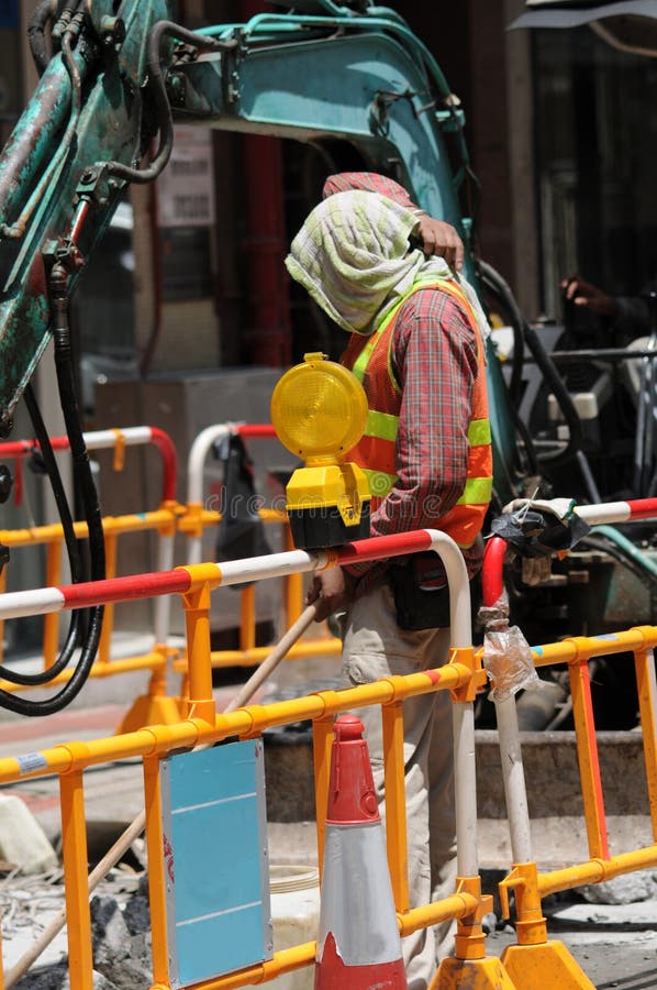 Construction Worker with Jack Hammer Stock Photo - Image of tools ...