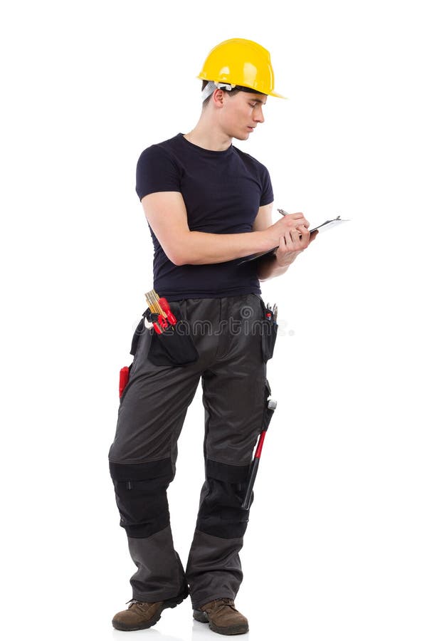 Foreman taking a notes stock photo. Image of clothing - 50382998