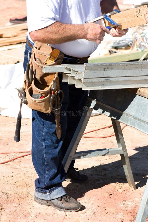 Construction Worker with Tools Stock Image - Image of workman ...