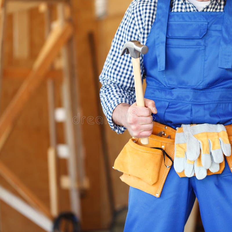 Construction Worker with Tools Stock Image - Image of development, tool ...