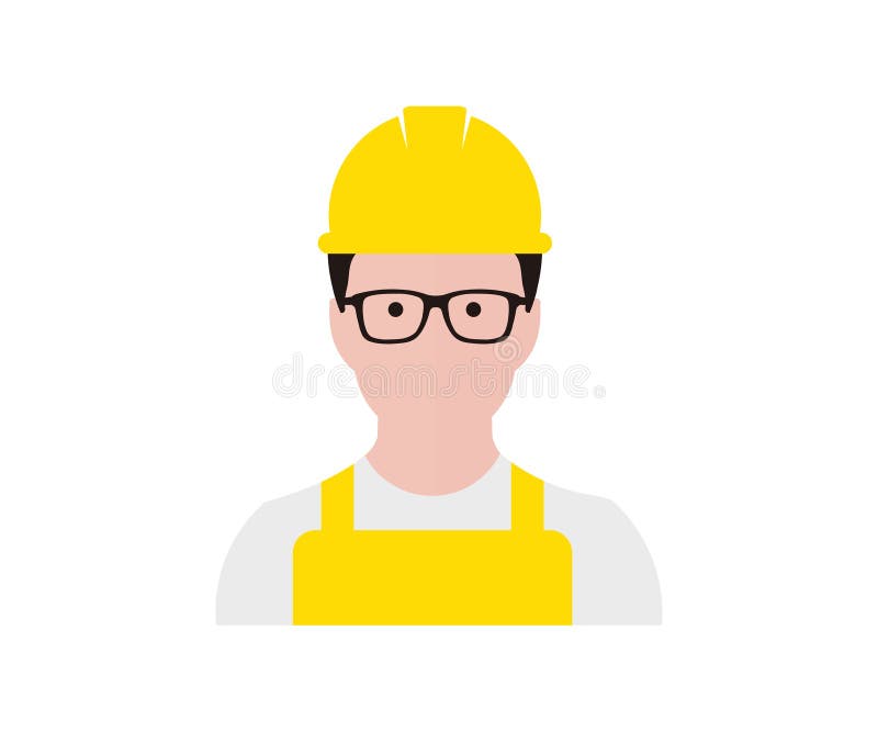 Construction Worker in Uniform Icon, Builder Construction Worker Logo ...
