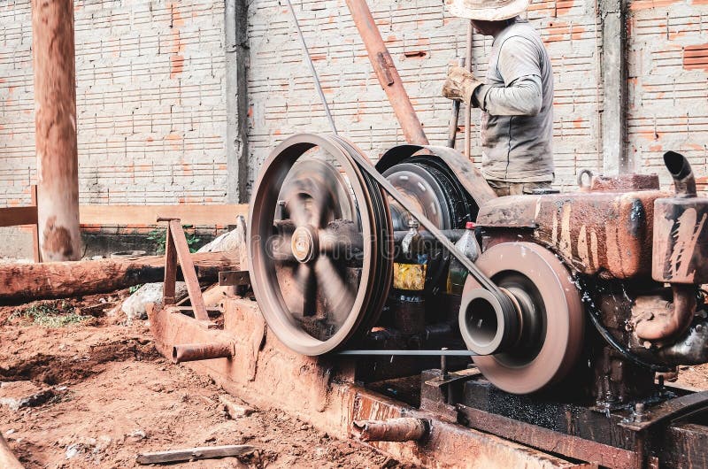 Construction Worker Using a Pile Driver Editorial Stock Photo - Image ...