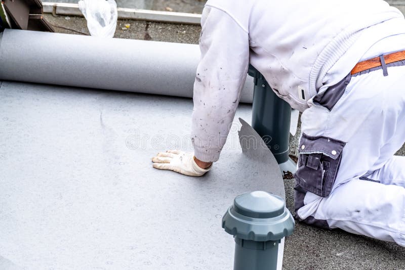 Tarpaulin on the Ground Next To Building Wall for Painting Plinth ...