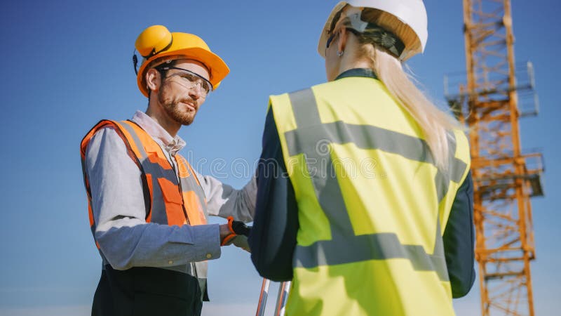 Construction Worker Using Theodolite Surveying Optical Instrument for ...