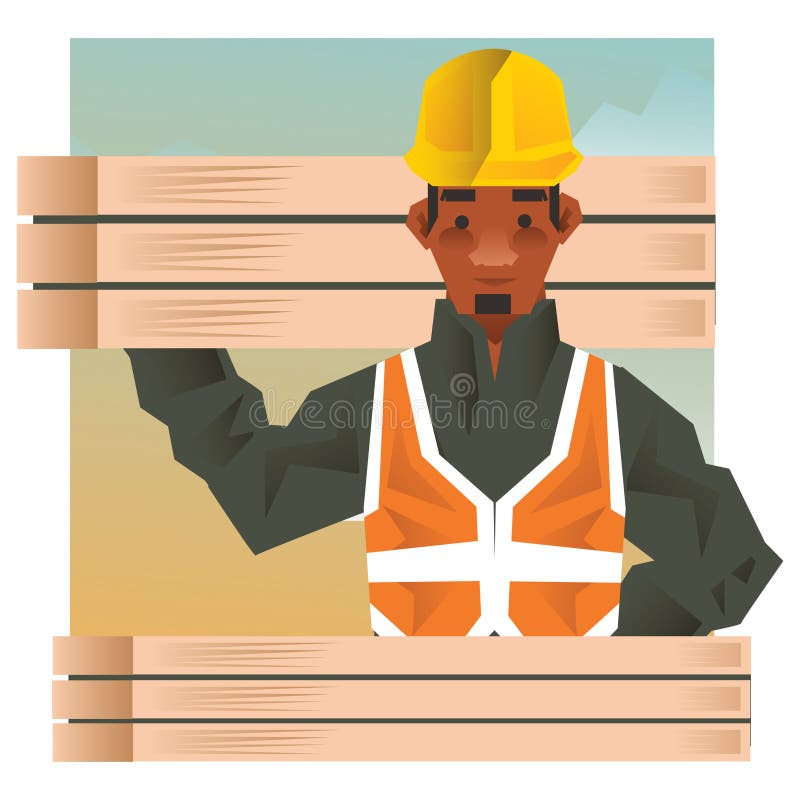 Construction Worker. Vector Illustration Decorative Design Stock Vector ...