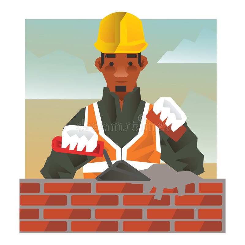 Construction Worker. Vector Illustration Decorative Design Stock Vector ...