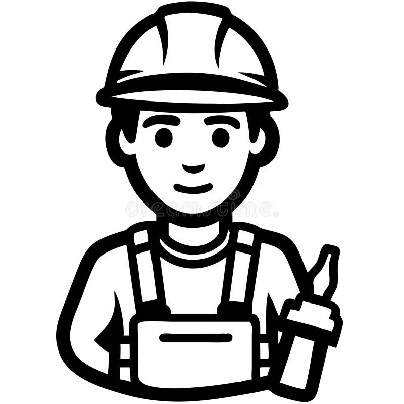 Construction Worker Vector Illustration Suitable for Manuals and ...