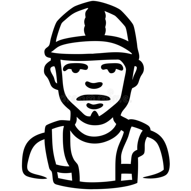 Construction Worker Vector for Logos and Illustrations Stock Image ...