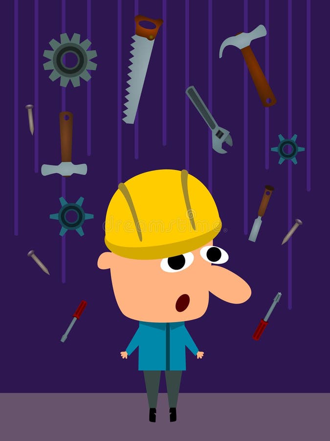 Falling tools stock illustration. Illustration of industrial - 29762671
