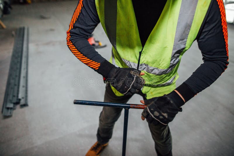 Construction Worker Wearing High Visibility Stock Photo - Image of ...