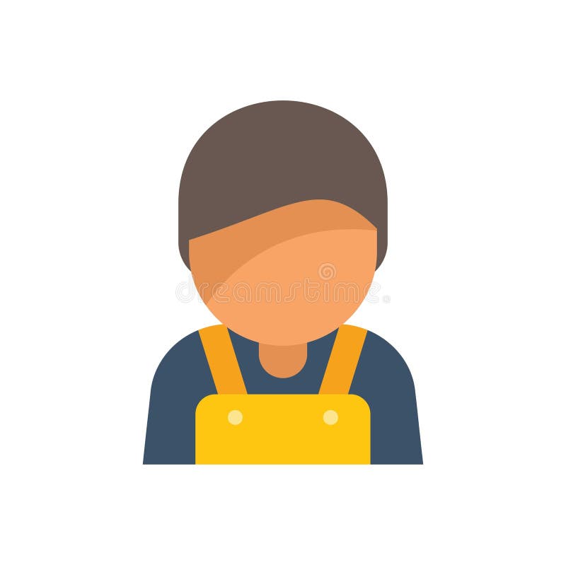 Construction Worker Wearing Yellow Overalls and Blue Shirt Looking Down ...