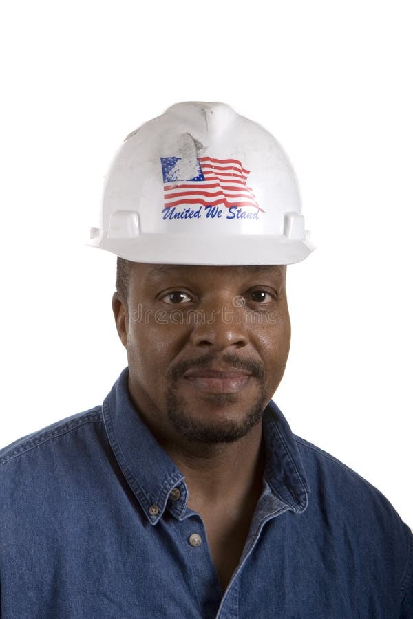 Construction Worker on White Stock Photo - Image of white, confidence ...
