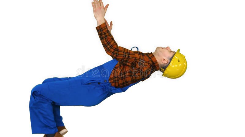 Construction Worker Willing To Work, Ready To Work he Claps Hands and ...