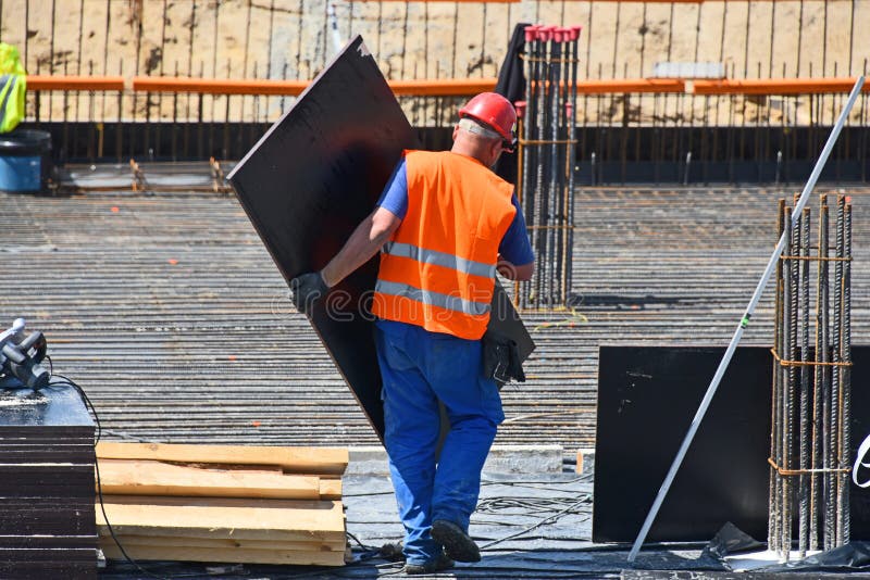 Construction Worker at Work Editorial Image - Image of metal ...