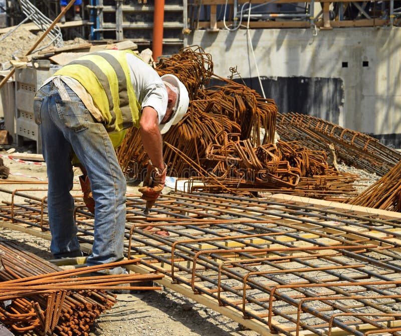Construction Worker at Work Stock Image - Image of employment, real ...