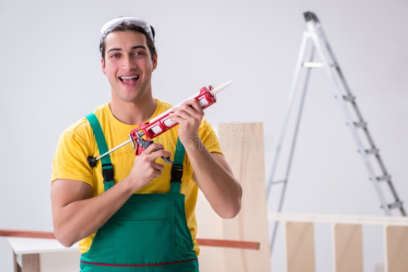 Contractor on site stock image. Image of builders, activity - 2349999