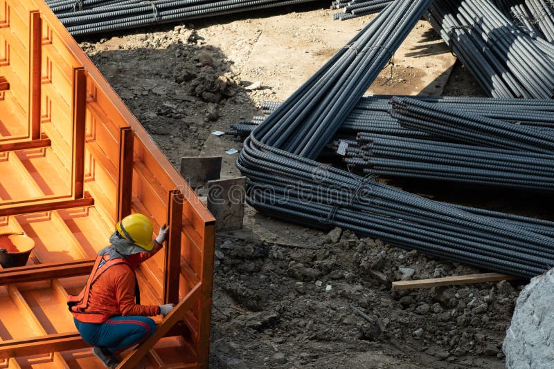 A Construction Worker in Workplace Editorial Stock Photo - Image of ...