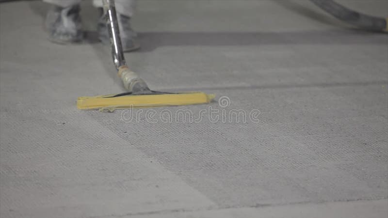 Cleaning the Surface from Dust on the Construction Site. the ...