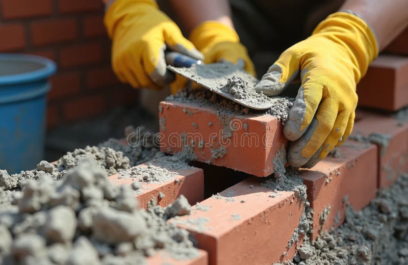 Worker Building Masonry House Wall Stock Illustrations – 1,609 Worker Building Masonry House ...