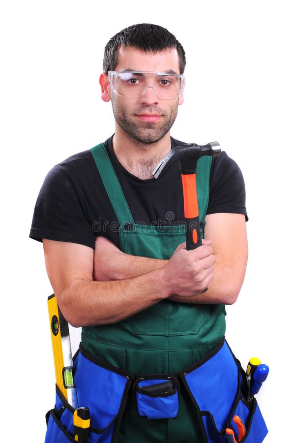 Construction Worker stock photo. Image of materials, container - 34798660