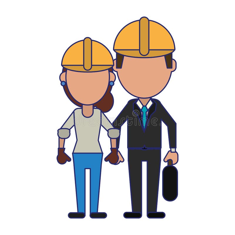 Construction Workers Avatars Stock Vector - Illustration of maintenance ...