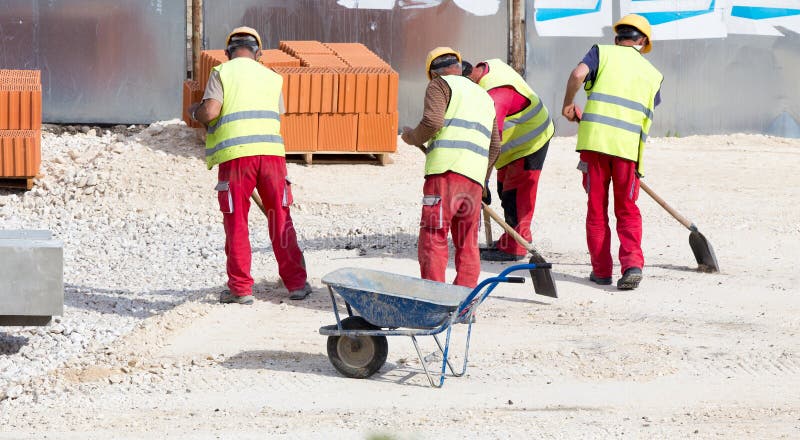 Cleaning construction site stock photo. Image of pallet - 51723142