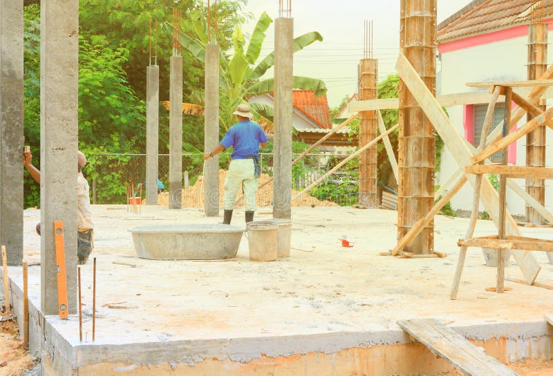 Construction Workers Collaborating in the Installation Formwork ...
