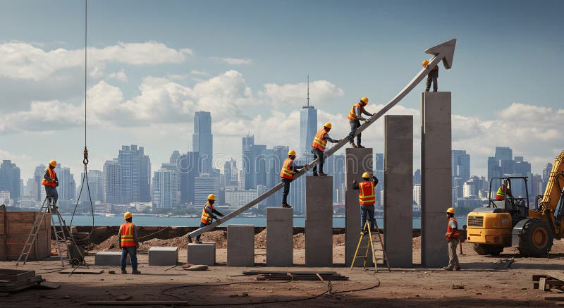 Building a Better Future stock illustration. Illustration of site ...