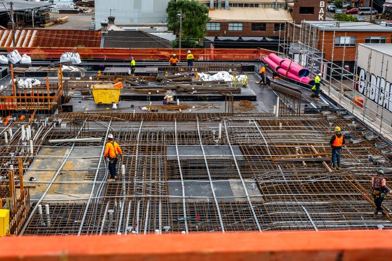 Construction Workers on a Construction Site Editorial Image - Image of ...