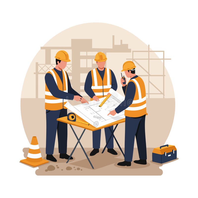 Construction Plans Safety Vector Stock Illustrations – 515 Construction ...