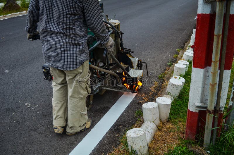 Construction Workers Doing Road Stock Image - Image of thailand ...