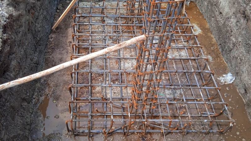 Construction Workers Fabricating Steel Reinforcement Bar at the ...