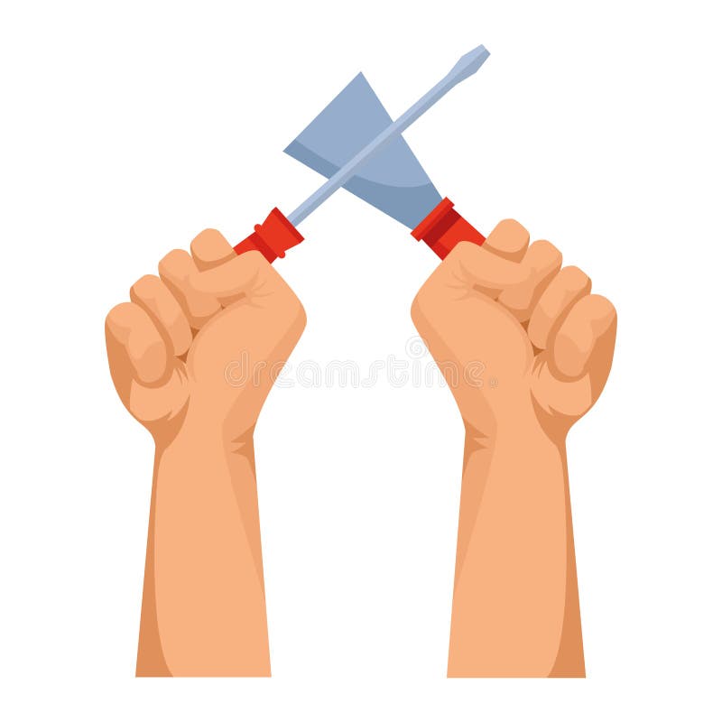 Hands Holding Tools Stock Illustrations – 606 Hands Holding Tools Stock ...
