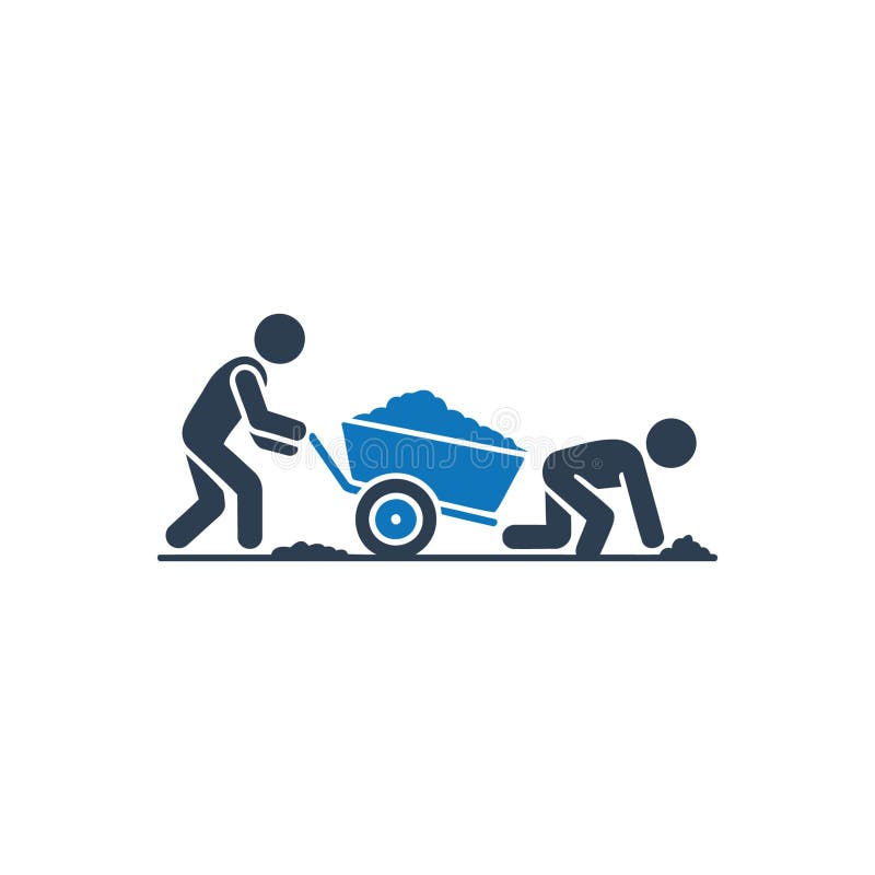 Construction Workers Icon stock illustration. Illustration of workers ...